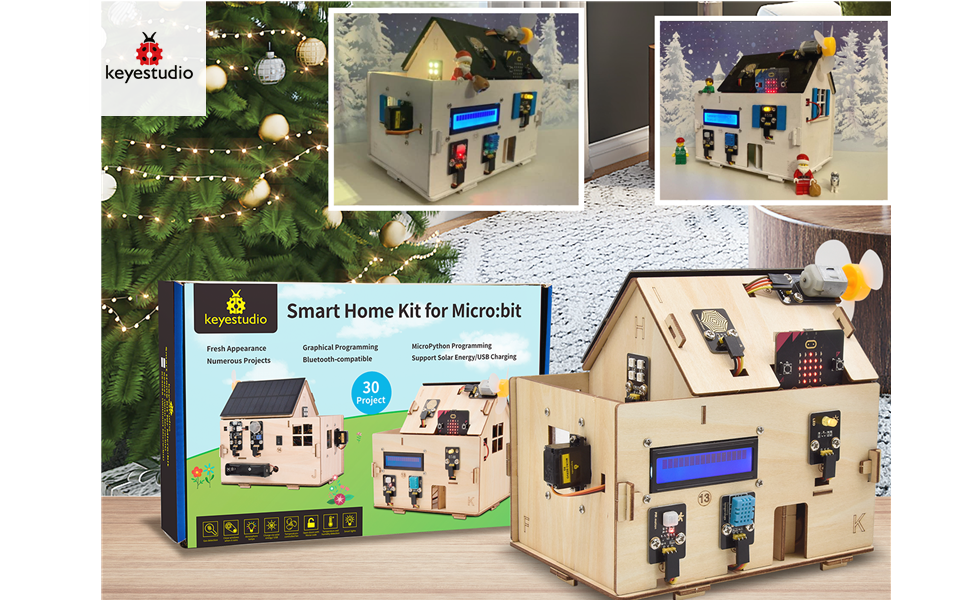 KEYESTUDIO BBC Micro:bit IoT Smart Home Kit pour Microbit V2 avec 13 ...