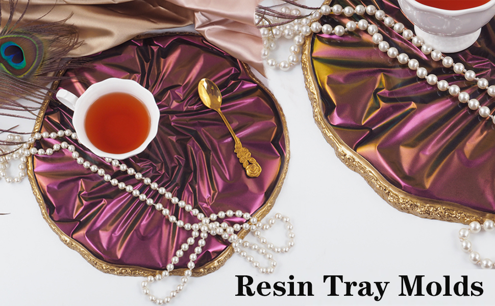 Amazon.com: Actvty Resin Tray Molds, Round Tray Molds for Epoxy Resin, Large Silicone Tray Mold ...