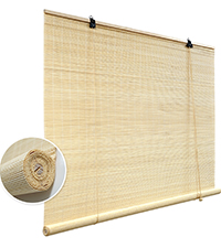 Amazon.com: HIAPES Custom Size Bamboo Blinds for Interior Windows ...