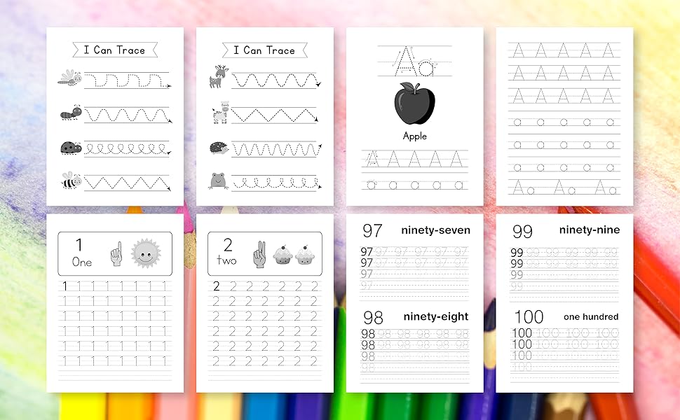Alphabet & Numbers Tracing Workbook for Kids Ages 3-5 | Fun Handwriting Practice, Letter ...