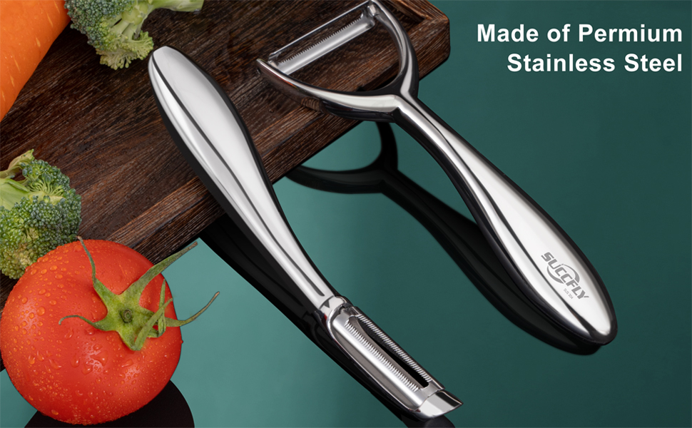Amazon.com: SUCCFLY Premium Kitchen Tool Kit, Ultra Sharp I Shaped Veggie Peeler + Wedge-shaped ...