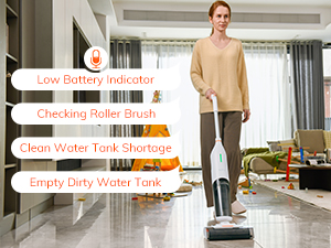 ILIFE W90 Handheld Vacuum Cleaner, Dry & Wet Smart Cordless Floor Cleaner for Multi-Surface ...