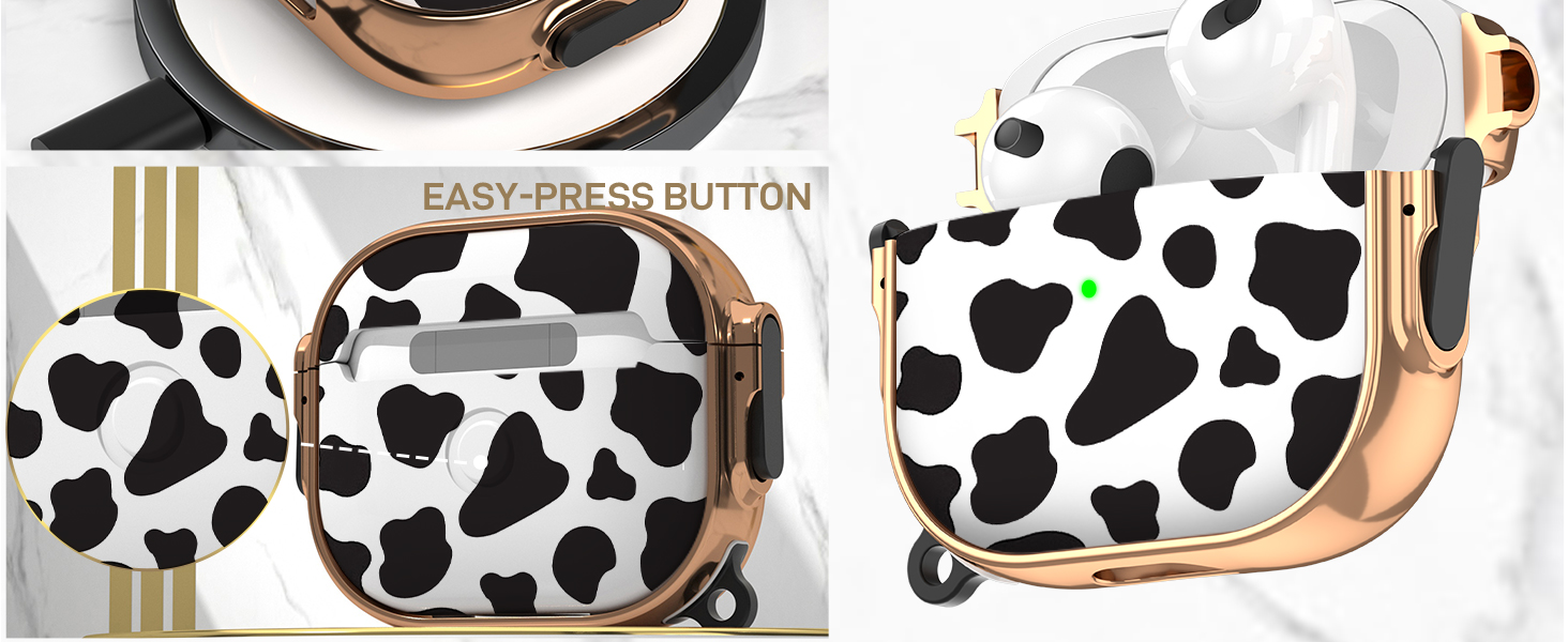 Amazon.com: Maxjoy for AirPods 3 Case with Lock, Flower AirPod 3 Case Lock Protective Hard ...