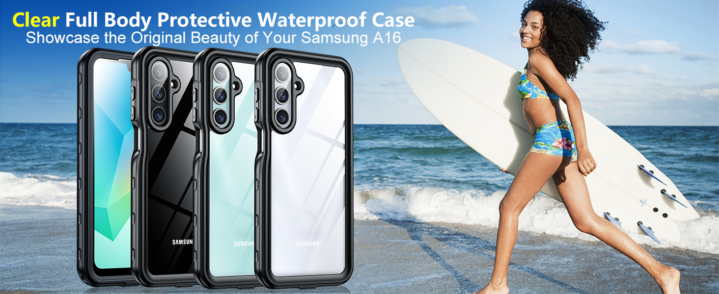 Amazon.com: SPIDERCASE for Samsung Galaxy A16 5G Case Waterproof,Built-in Screen & Camera Lens ...