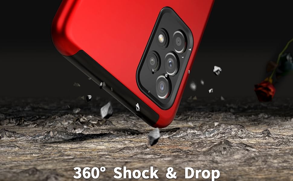 Amazon.com: Yamink Case for Samsung Galaxy A52 5G with Tempered Glass Screen Protector, 2 in 1 ...