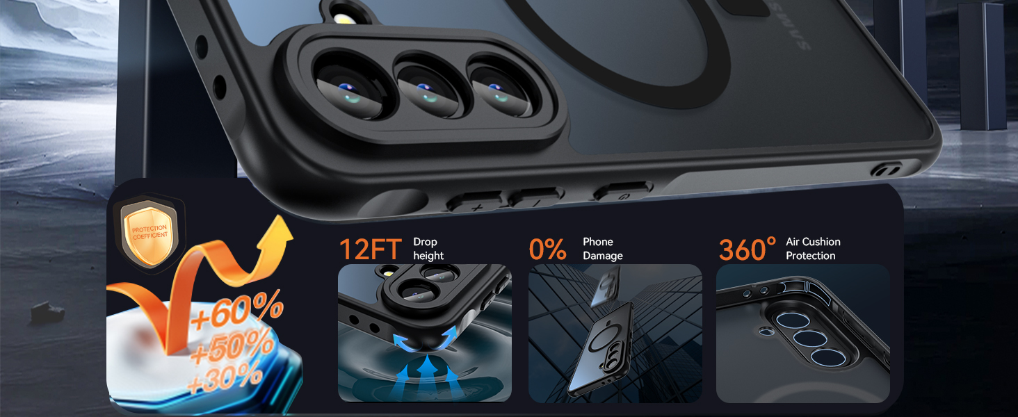 Amazon.com: Fin2feel for Samsung Galaxy A36 5G Case Magnetic, Galaxy A36 Phone Case with Screen ...