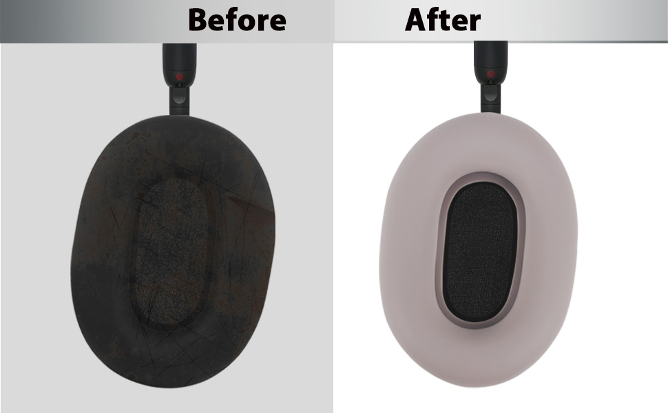 Amazon.com: Adhiper XM5 Silicone Case Sweat Earpad Covers for Sony WH-1000XM5, Upgraded Ear ...