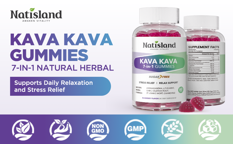 Amazon.com: Chewable Kava Kava Gummies, Kava Kava Root Extract with Ashwagandha & L-Theanine ...