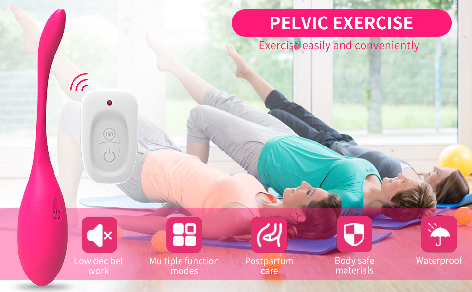 Bolas Kegel para Mujeres, Kegel Balls Ejercicio de Pesas, Silicona Premium con 10 vibraciones ...