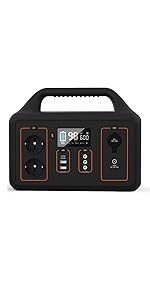 Tragbare Powerstation 600W, Solar Generatoren mit Lithium-Batterie, DC12V/Type-C/QC3.0, Mobile ...