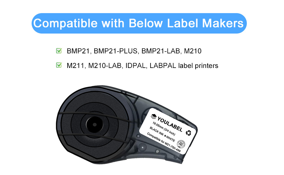 M21-750-499 Cinta de etiquetas compatible con cinta de etiquetas de repuesto para impresoras ...