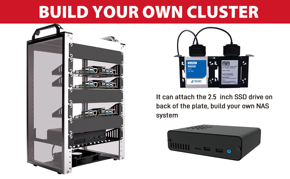GeeekPi 8U Server Rack DeskPi RackMate T1 Rackmount Server Case for ...