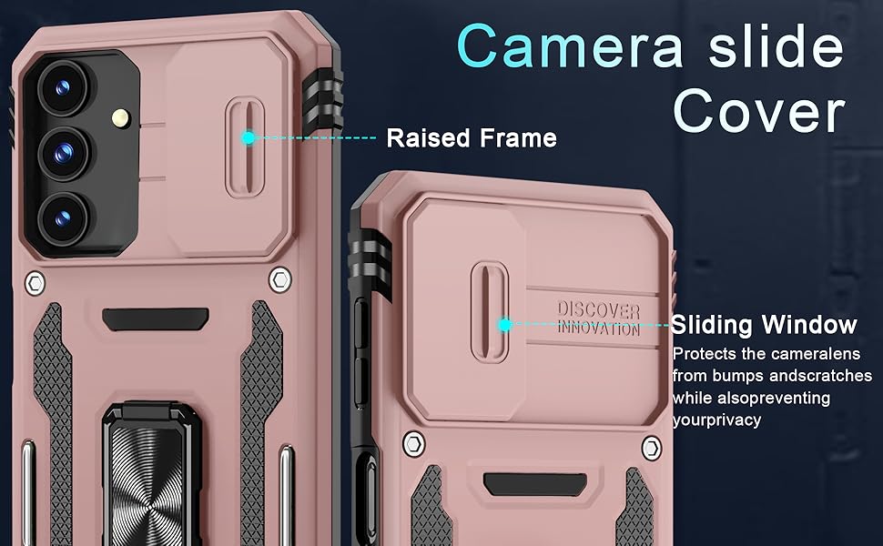 Amazon.com: DEERLAMN Case for Samsung Galaxy A15 5G with Slide Camera Cover+Screen Protector (1 ...