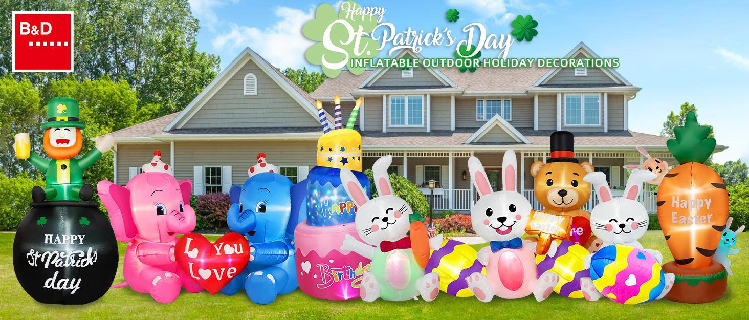 Amazon.com: B&D 6FT St Patricks Day Inflatables Outdoor Decorations ...