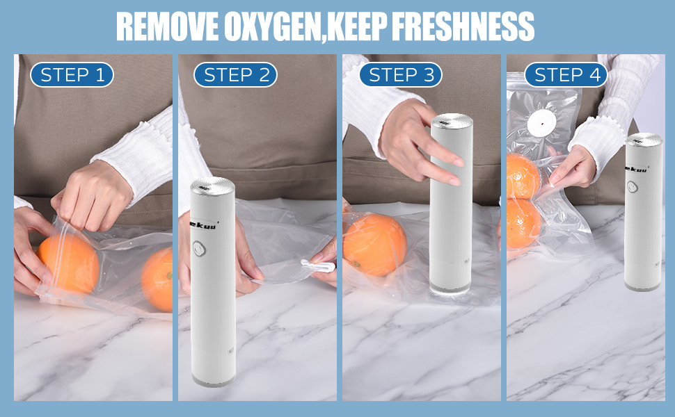 Amazon.com: WeeKuu Handheld Vacuum Sealer for Food Storage – Portable & Rechargeable, Easy One ...