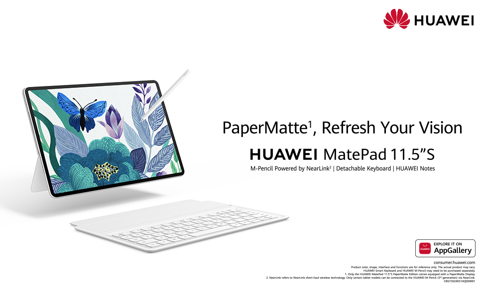 HUAWEI MatePad 11.5S PaperMatte Edition 8GB+256GB Tablet, Detachable Keyboard，2.8K HUAWEI ...