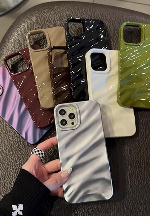 Amazon.com: QLTYPRI Compatible with iPhone 13/iPhone 14(6.1 inch) Case, Cute Curly Wave Frame ...