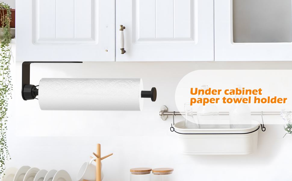 Amazon.com - Paper Towel Holder Under Cabinet, One Hand Operable Paper Towel Holder Wall Mount ...