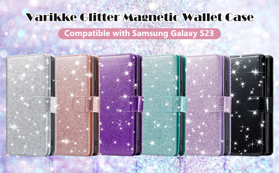 Amazon.com: Varikke Galaxy S23 Wallet Case for Women - Card Holder, Detachable Magnetic Cover ...