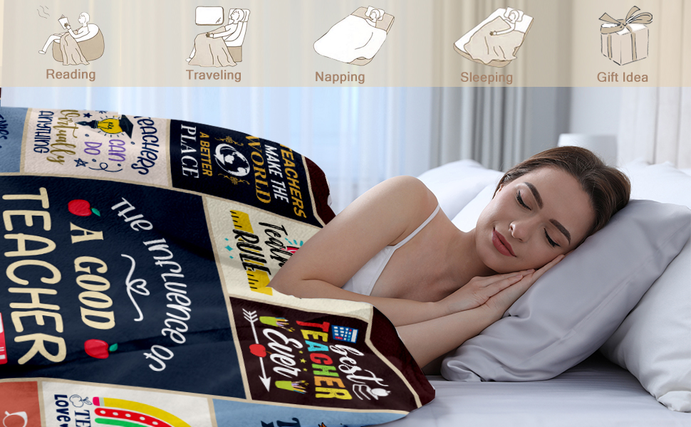 Amazon.com: Kieetlan Gifts for Teachers - Christmas Teacher Gifts Blanket 60"X50", Teacher ...