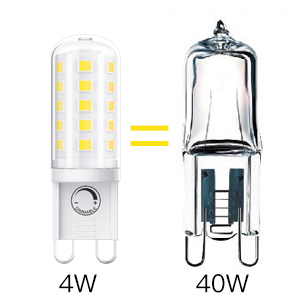 Sapiential Creation G9 LED Bulb Dimmable G9 Bulb 4W 400LM CRI 85 T4 G9 LED Ceramic Light Bulbs ...