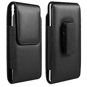 Amazon.com: PU Leather Cell Phone Holster Swivel Belt Clip Case Compatible with iPhone 16 Pro ...