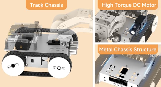 Amazon.com: Qtruck 4-in-1 Smart Robot Car for Micro:bit V2 Programming ...