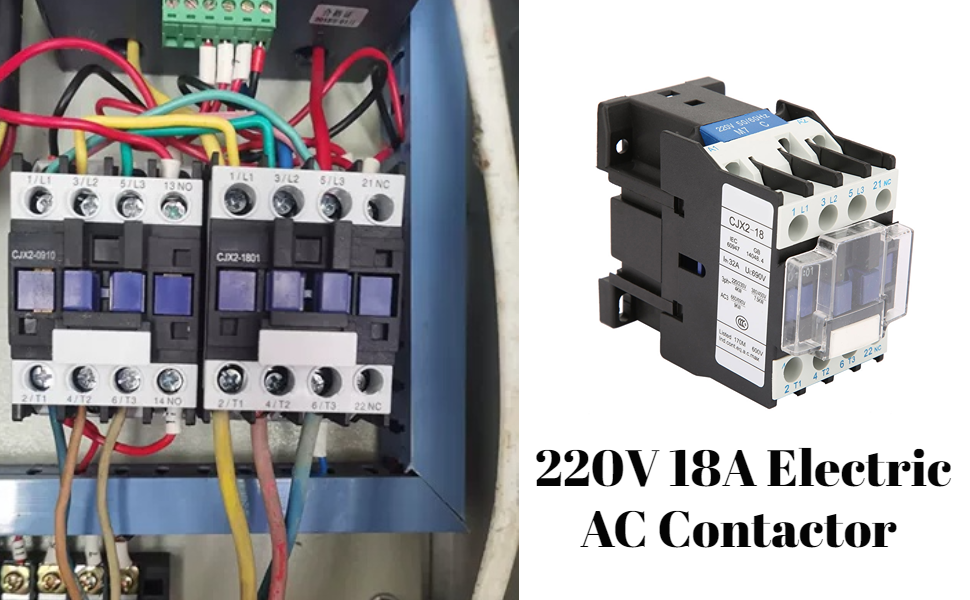 Three Poles Contactor CJX2-1801 High Sensitivity Industrial Electric AC Contactor Coil 220V 18A ...