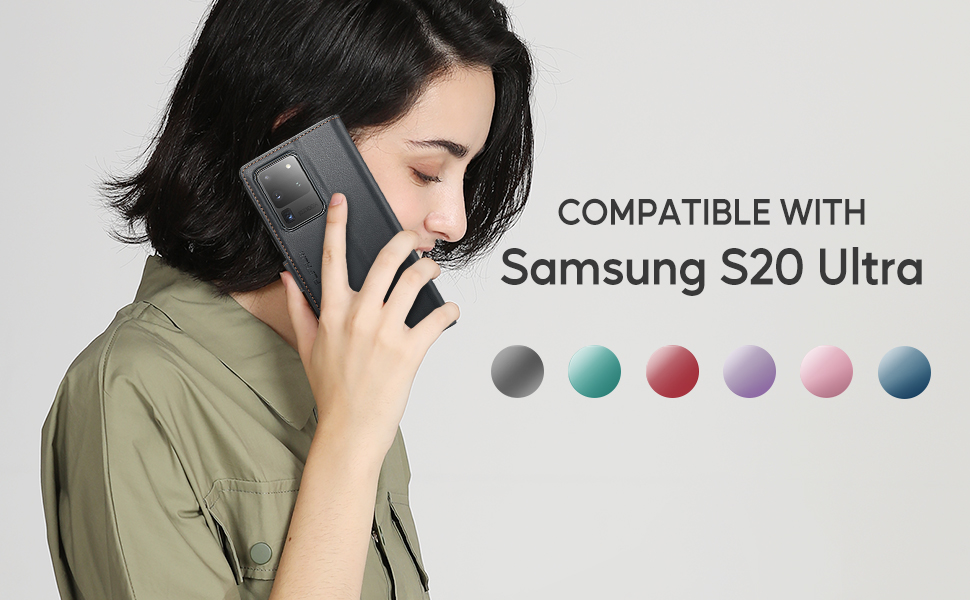 Amazon.com: FLIPALM Wallet Case for Samsung Galaxy S20 Ultra 6.9", RFID Blocking Credit Card ...