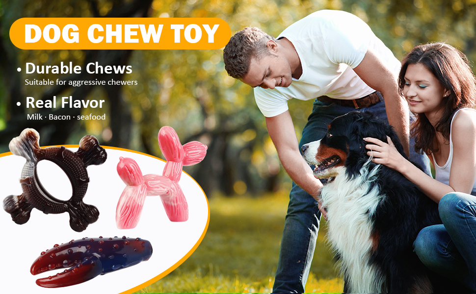 Pet Supplies : SHWLNY Tough Dog Toys for Aggressive Chewers: 3-Pack of Indestructible Chew Toys ...