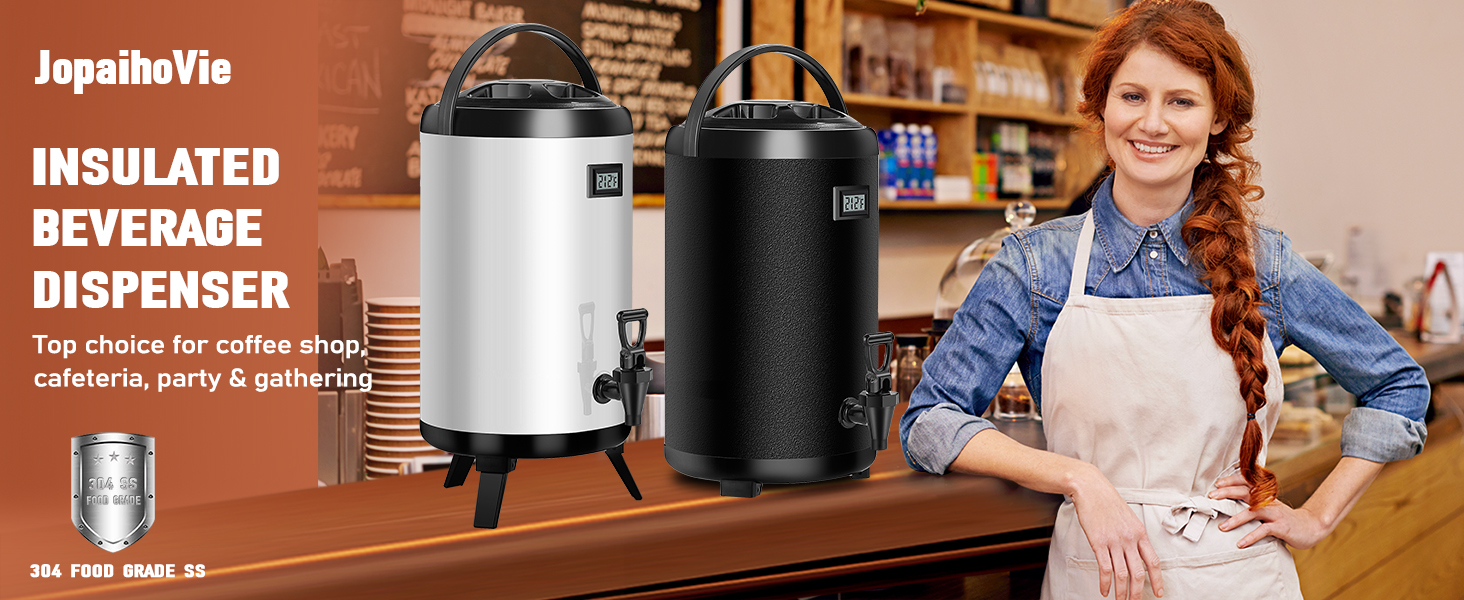 Amazon.com | JopaihoVie Insulated Beverage Dispenser 2.2 Gal - 304 Stainless Steel Drink ...
