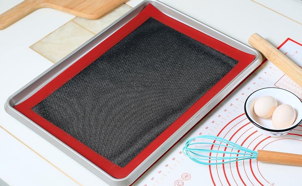 Amazon.com: Amyandone Silicone Baking Mat with Microperforated, 2 PCS ...