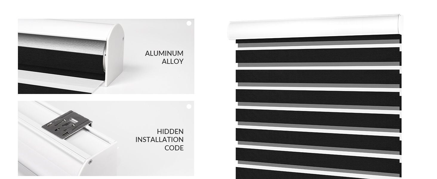 Amazon.com: Boolegon Cordless Zebra Blinds for Window, Custom Size Zebra Windows Shades, Dual ...