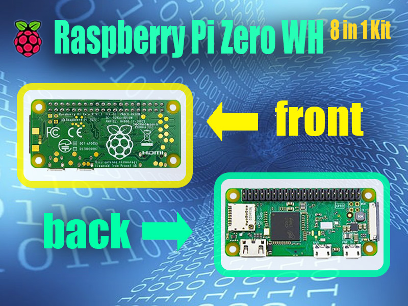 Amazon.com: DIGISHUO Raspberry Pi Zero WH(Wireless) 8 in 1 Complete Kit ...