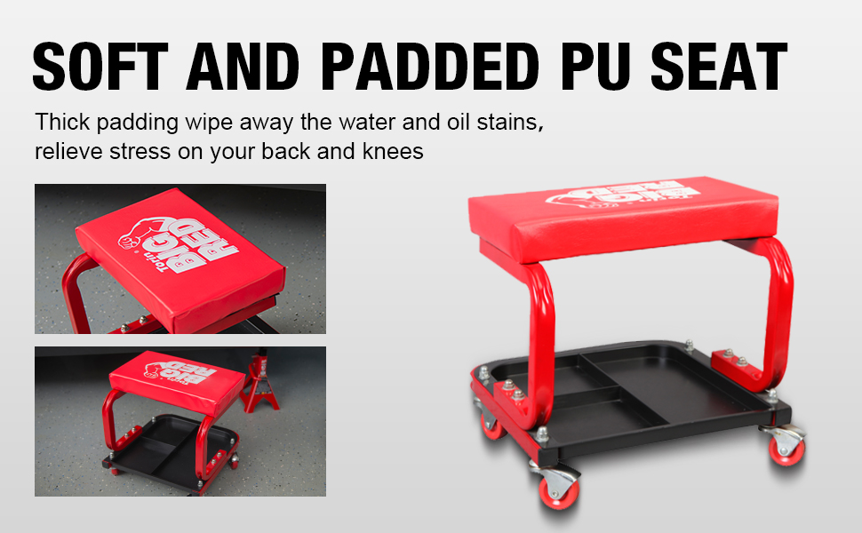 Amazon.com: Torin Big RED TR6300-3 250lbs Red Rolling Automotive Creeper Garage/Shop Seat ...