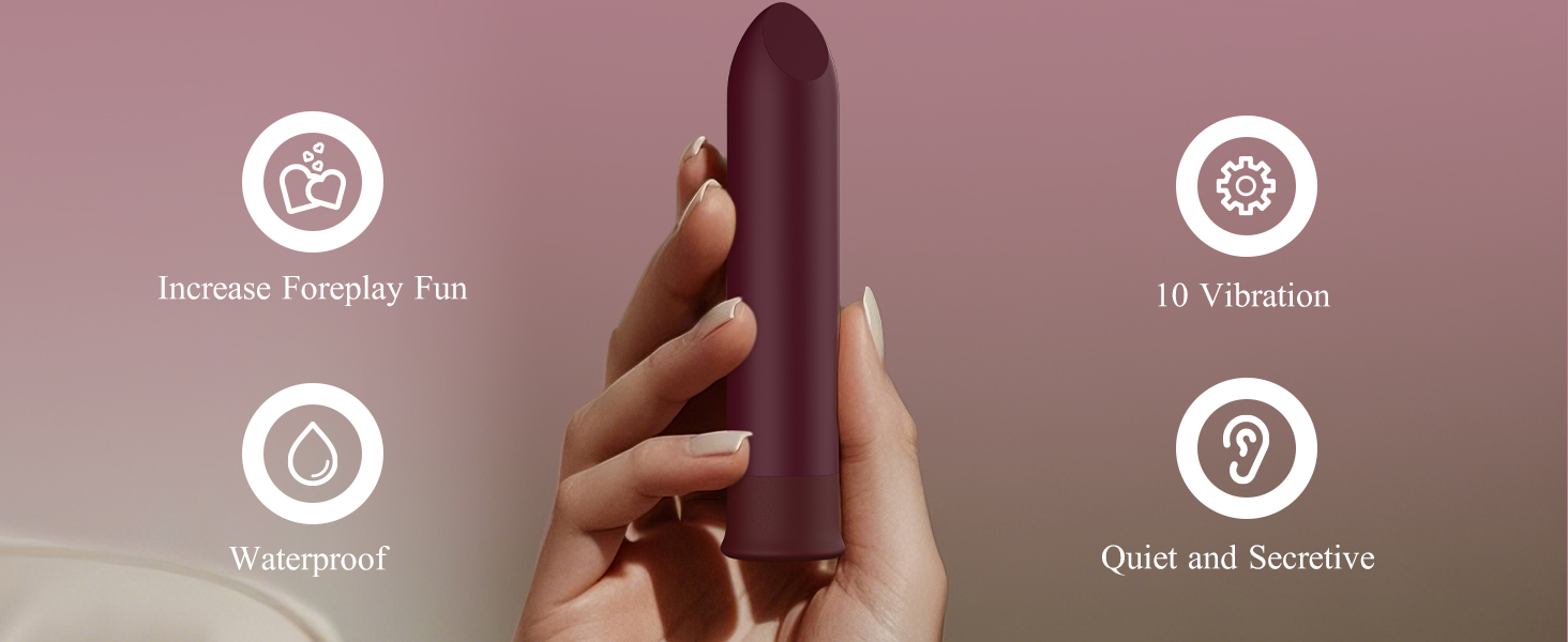 Bullet Vibrator With Angled Tip For Precision Clitoral Stimulation Discreet