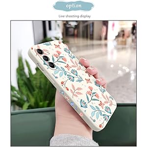Amazon.com: LEECG for Samsung Galaxy A15 5G Case Creative Flower Pattern Slim Liquid Silicone ...