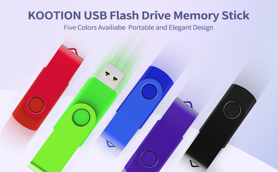 KOOTION 8 GB USB Flash Drive USB 2.0 Memory Stick 5 PACK 8 GB Swivel ...