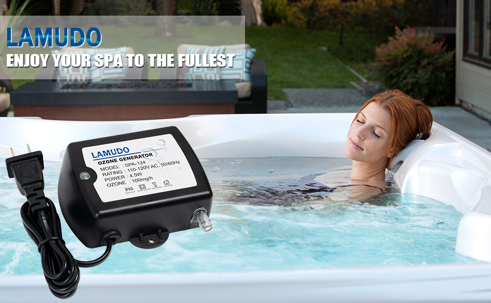 Amazon.com: Lamudo Ozone Generator for Hot Tubs and Cold Plunge, 100 mg/h, Upgraded SPA-124 Spa ...