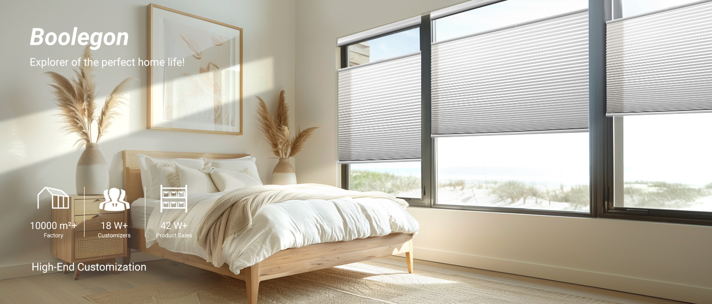 Amazon.com: Boolegon No Drill No Tools Cellular Shades Top Down Bottom Up Honeycomb Blinds ...