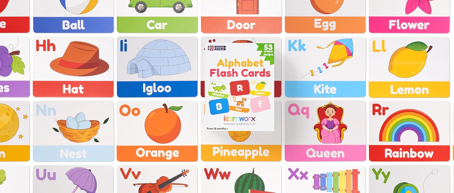 Alphabet ABC Flash Cards for Toddlers 2-4 Years - 52 Flashcards – ABC Cards - Uppercase and ...