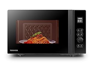 Toshiba MW2-MG20PF(BK)/GE Mikrowellenherd 800 W mit knuspriger Grill- & Kombigarfunktion, 5 ...