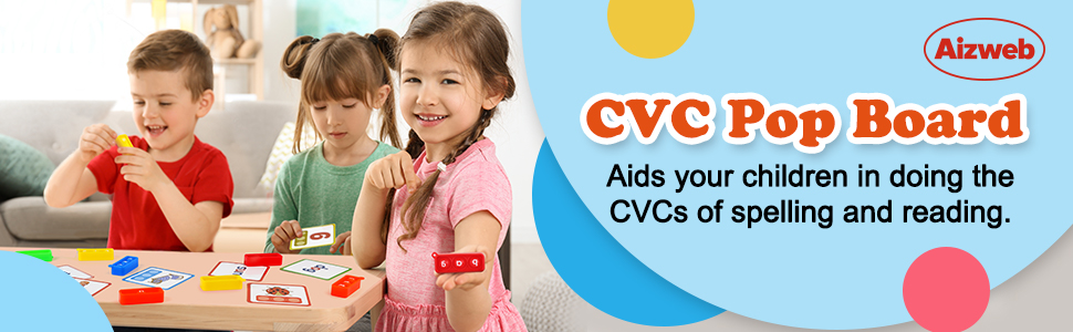 Amazon.com: Aizweb CVC Word Game,Mini Pop Board Fidget Sensory Toy Pack for Preschool ...