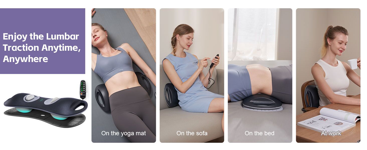 Amazon.com: ALPHAY Multifunctional Lumbar Traction Device with Dynamic Lumbar Stretching & Knead ...