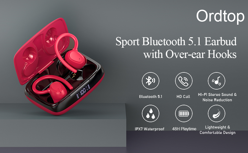 Amazon.com: Wireless Earbud, Bluetooth 5.1 Headphones Sport Wireless ...
