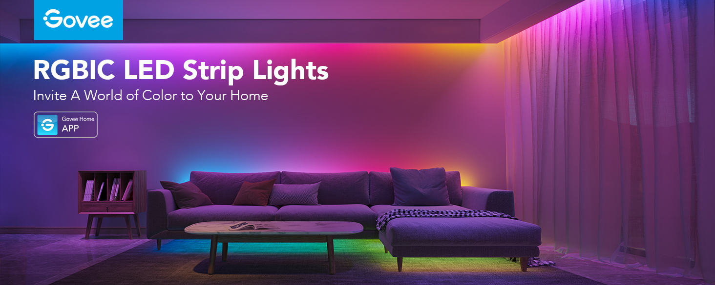 Amazon.com: Govee RGBIC LED Strip Lights, Smart LED Lights for Bedroom ...