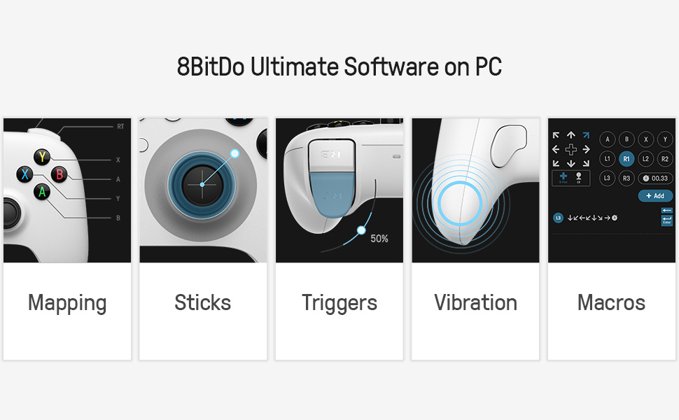 8BitDo Ultimate Wired Controller, USB Wired Controller for PC Windows ...