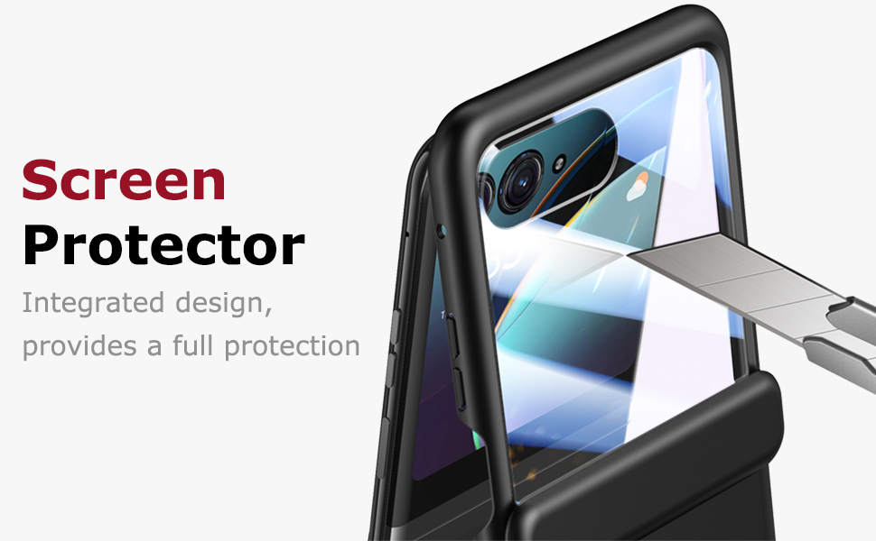 Amazon.com: YQODSZ for Motorola Razr+ 2023 Case with Hinge Protection, Built in Screen Protector ...