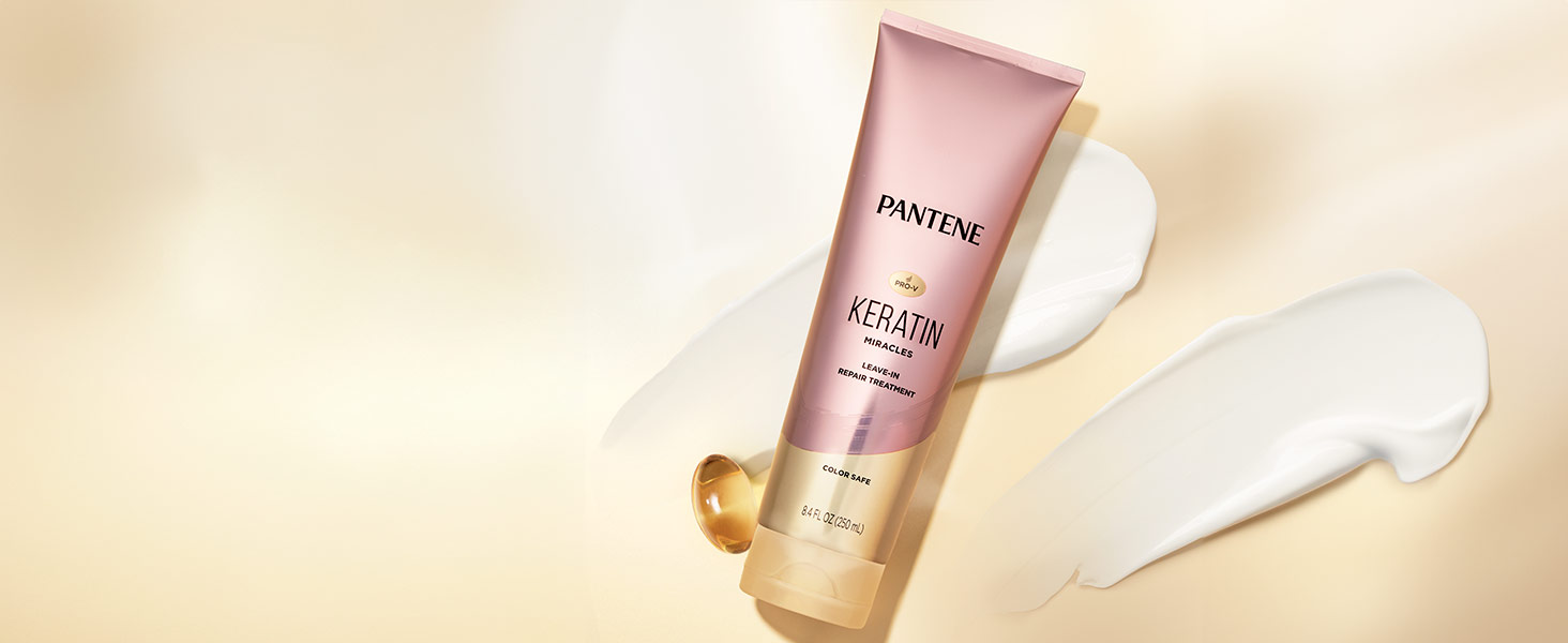 Amazon.com : Pantene Keratin Leave-In Conditioner with Argan Oil, Protein Treatment for Dry ...