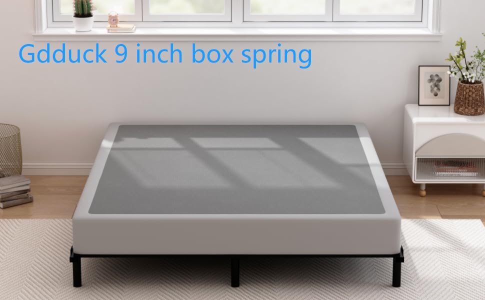 Amazon.com: Gdduck 9 Inch Box Spring Queen,Metal Queen Size Box Only Basics Bed Base, Mattress ...